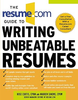 The Resume.Com Guide to Writing Unbeatable Resumes: Simons, Warren ...