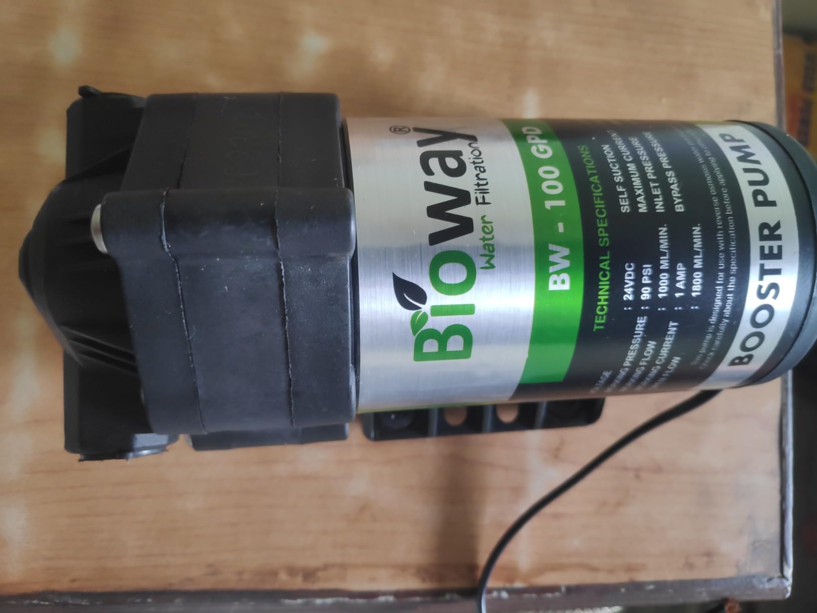 BIOWAY Premium Copper-Wound RO Booster Pump with 100 GPD Motor and ...