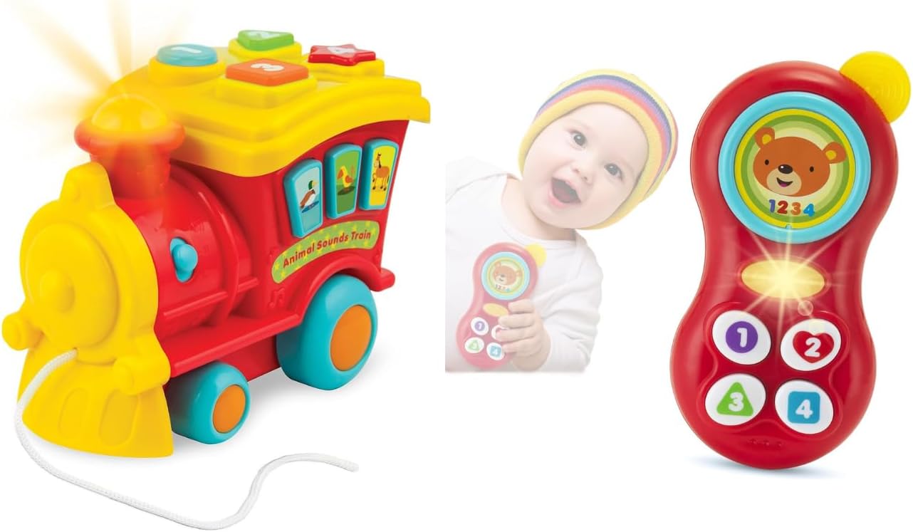 Amazon.com: KiddoLab Interactive Toy Train & Baby Musical Phone Bundle ...