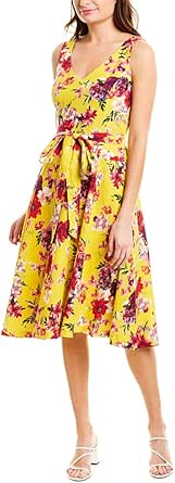 Amazon.com: Taylor Dresses Women's Sleeveless Floral Linen Dress : 服裝，鞋子和珠寶