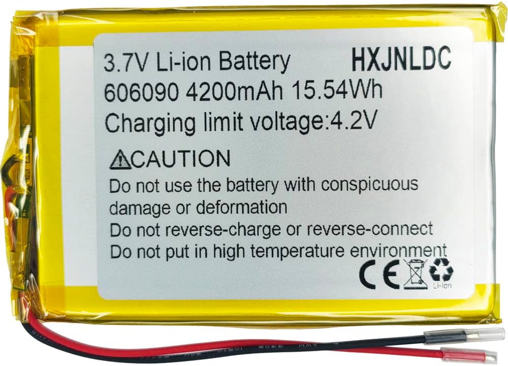 Amazon.com: HXJNLDC DC 3.7V 4200mah 606090 Rechargeable Lithium Polymer ...