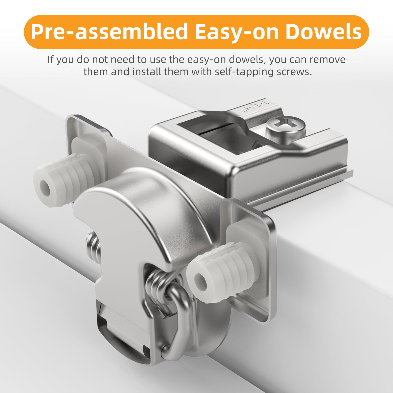 Snapklik.com : Non-Slow Close Regular Hinges, 1-1/4" Overlay Standard ...