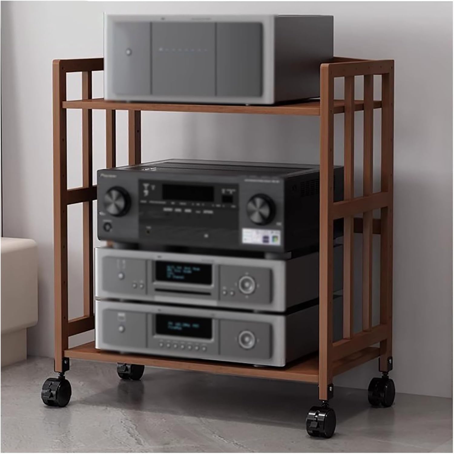 Amazon.com: Small Audio Video Media Stand Cabinet, Living Room Home ...