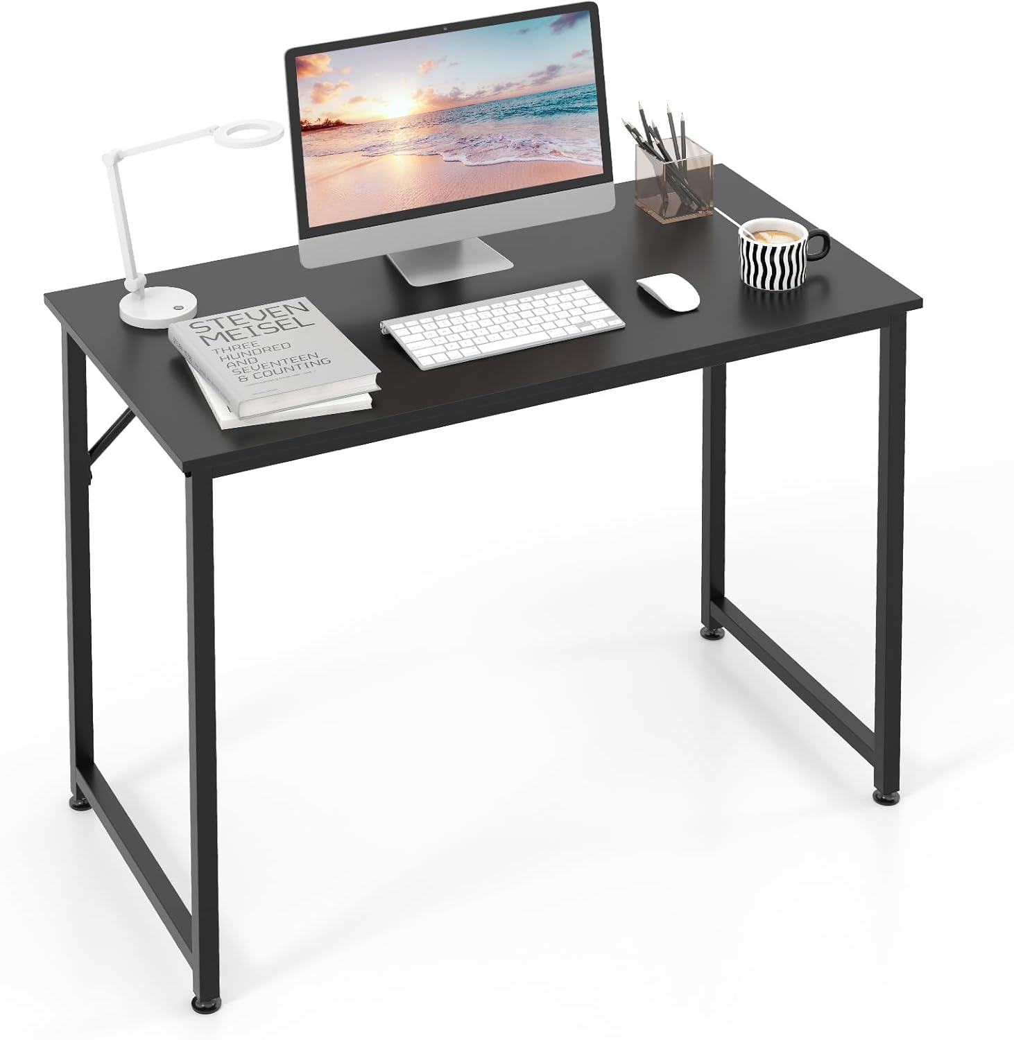 Amazon.com: Giantex 40-Inch Black Small Computer Desk, Home Office ...