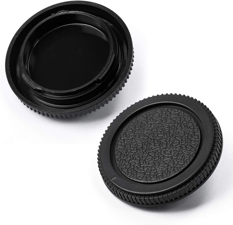 Fotover Camera Body Cap and Lens Rear Cap Cover Replacement Set for ...