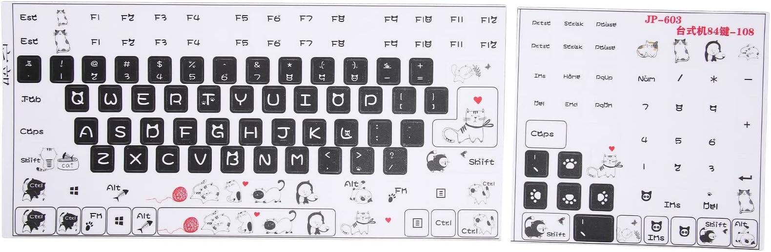 Amazon.com: Keyboard Stickers, PVC Clear Frosted Pattern No Fading Wear ...