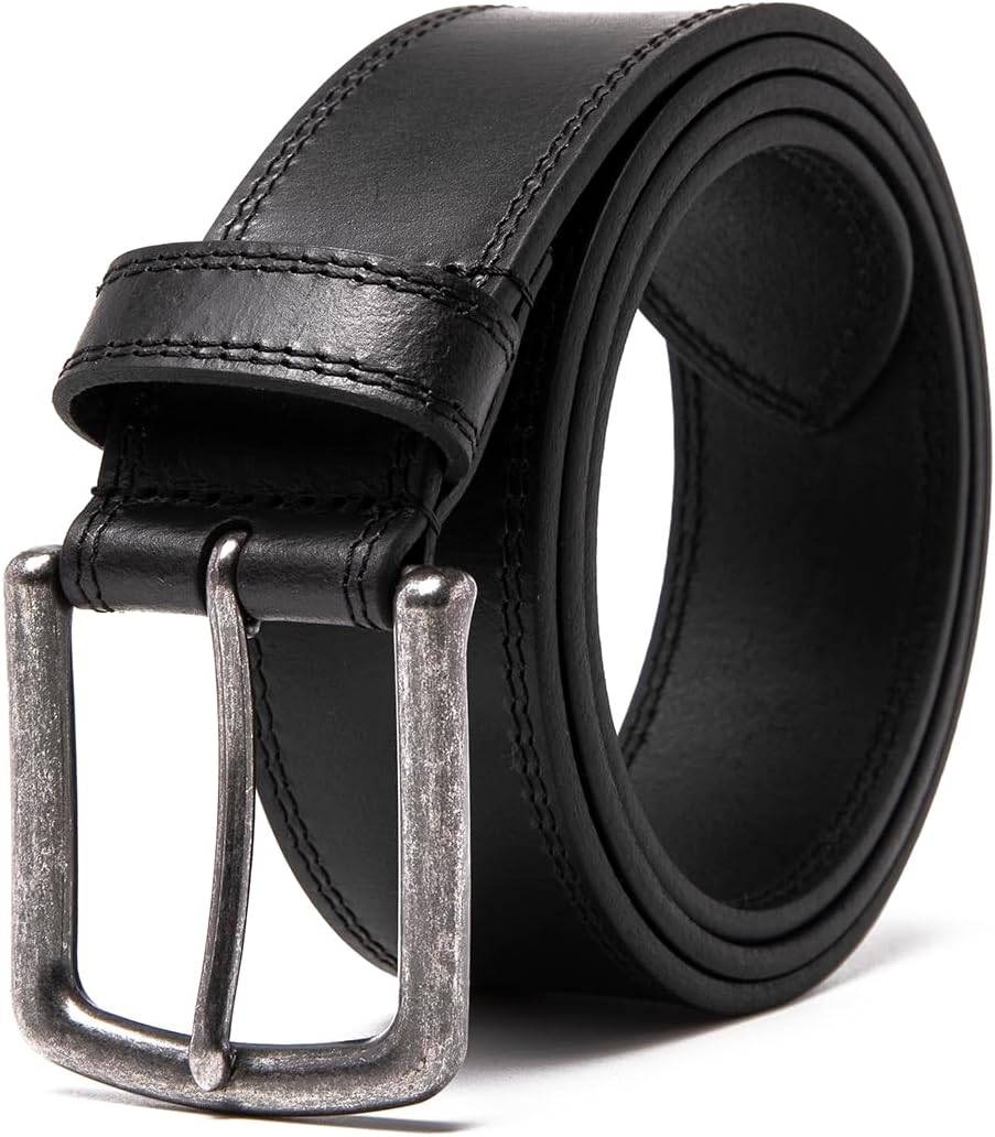 Fabio Valenti Men’s Casual Genuine Leather Jeans Belts 1 1/2" Wide Work ...