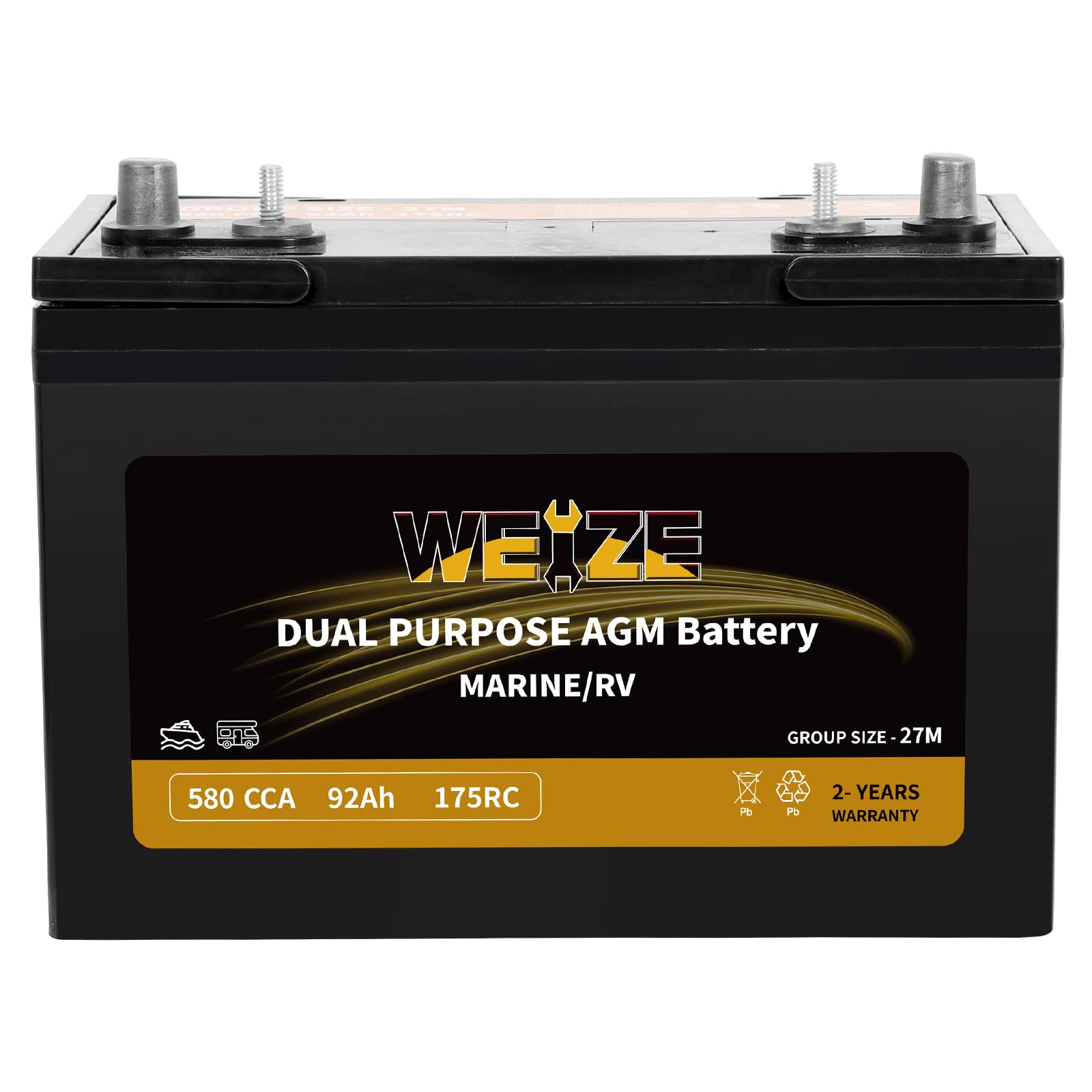 Snapklik.com : Weize Dual Purpose AGM Battery BCI Group 27M