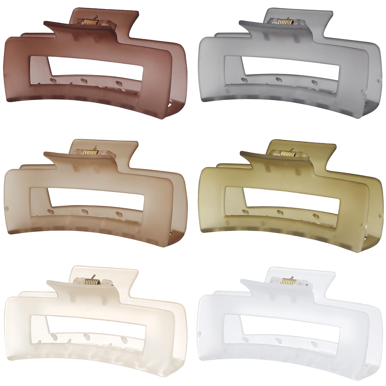 Amazon.com: Sisiaipu 4 Inch Big Hair Claw Clips 6 Pcs Large Claw Clips ...