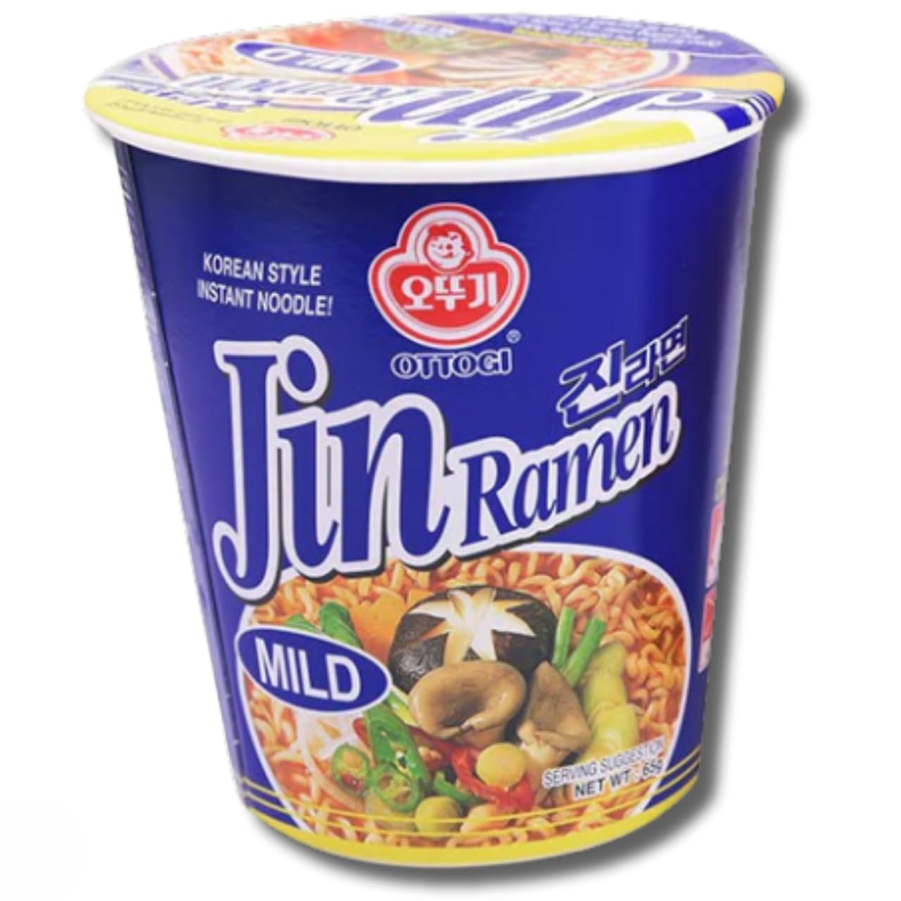 Ottogi Jin Ramen Korean Style Instant Noodles Mild Flavor Cup Noodles ...