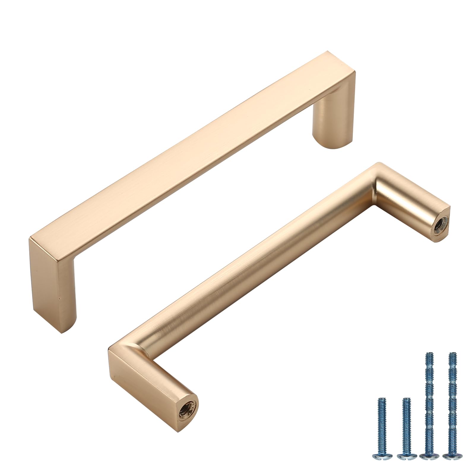 KNOKLOCK 10 Pack 3.75 Inch(96mm) Kitchen Cabinet Handles Brushed Brass ...