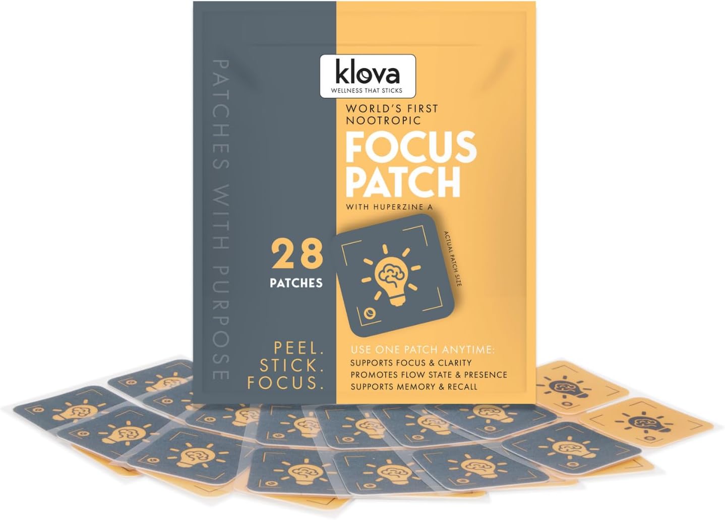 Amazon.com: Klova Nootropic Focus Wellness Patches | Ditch The Pills ...