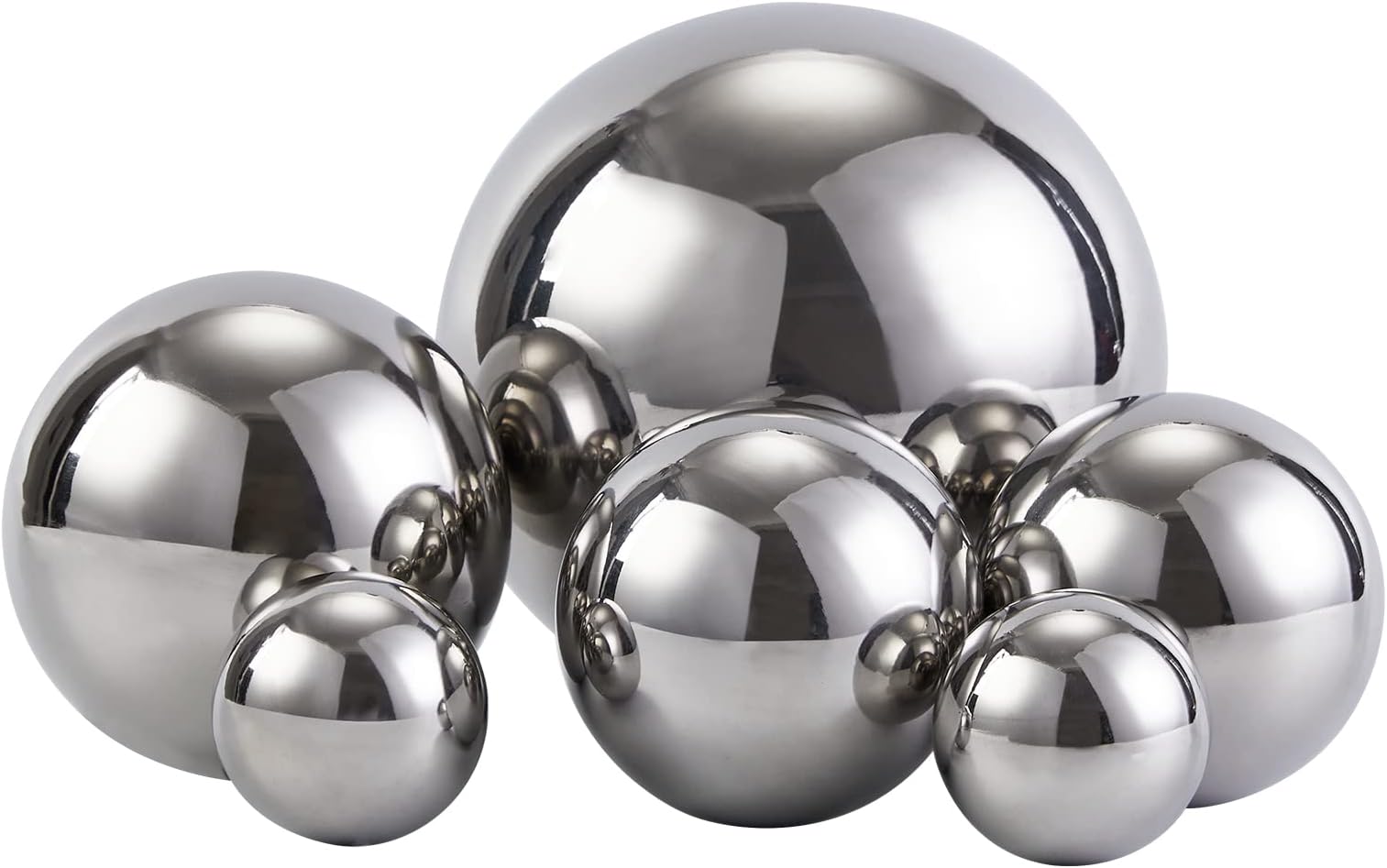 Amazon.com : 25 Home Decor 3'' Decorative Wire Ball Silver. Set of 8 ...