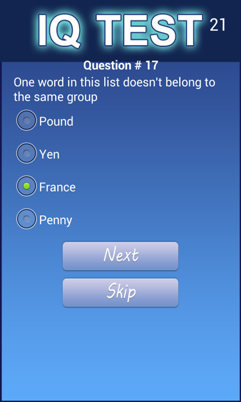 IQ Test - App on the Amazon Appstore