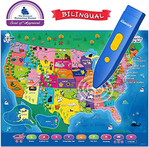 USA Interactive Talking Map - Touch and Learn - Educational Toys Planet