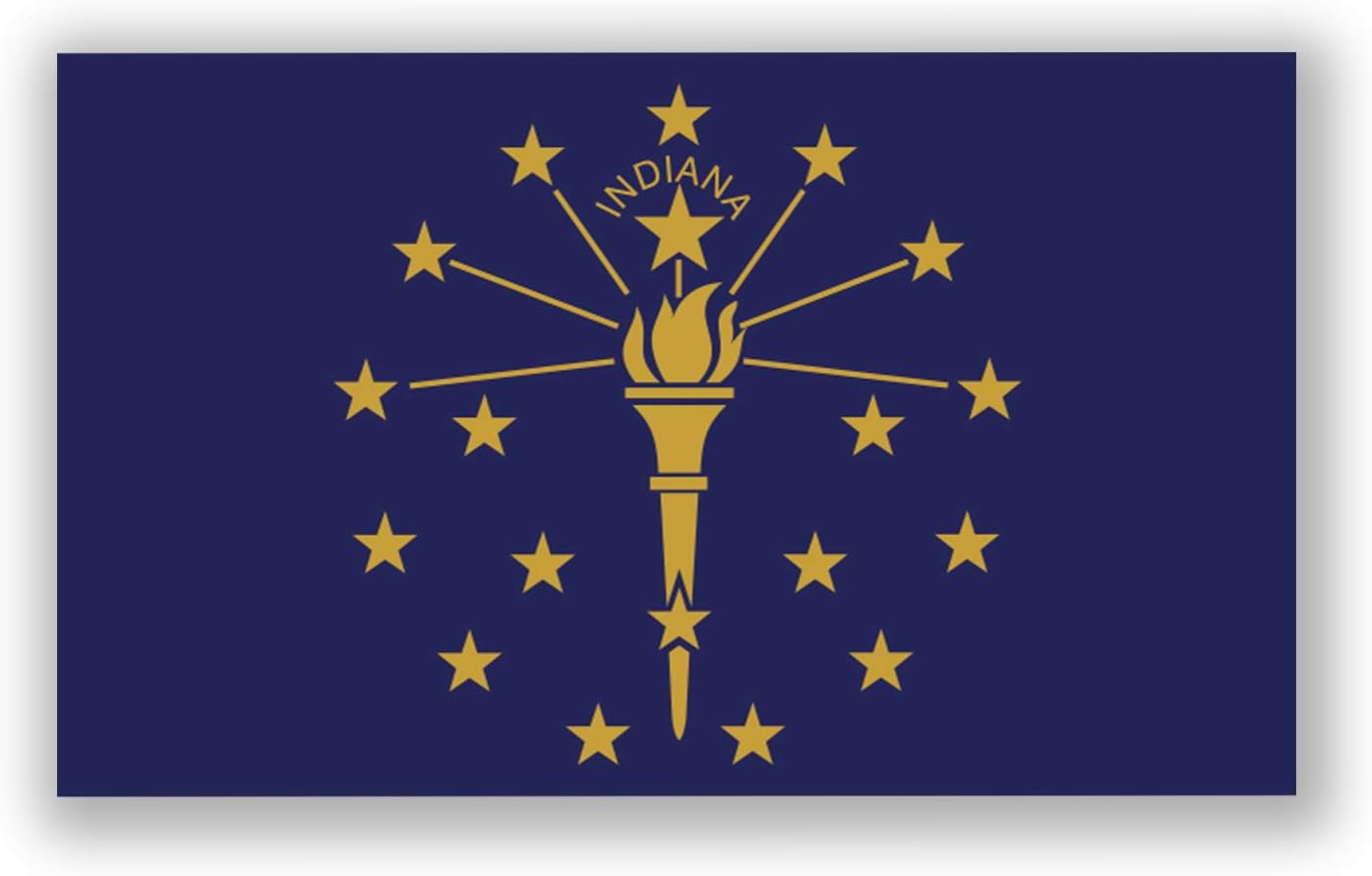 Amazon.com: 2-Pack Indiana State Flag Decal Stickers | Official Flag of ...