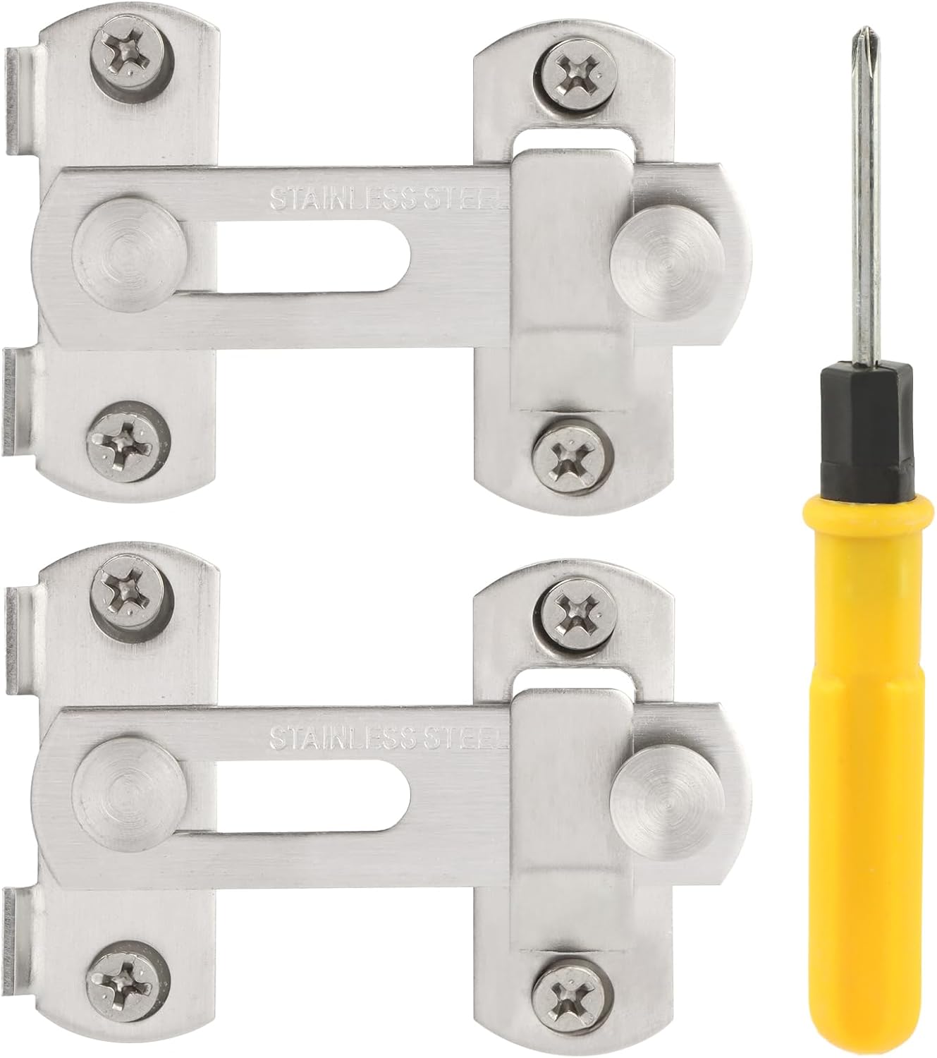 Amazon.com: Jaeskeclip 2pcs 180 Degree Door Bolt Latch Lock, Stainless ...