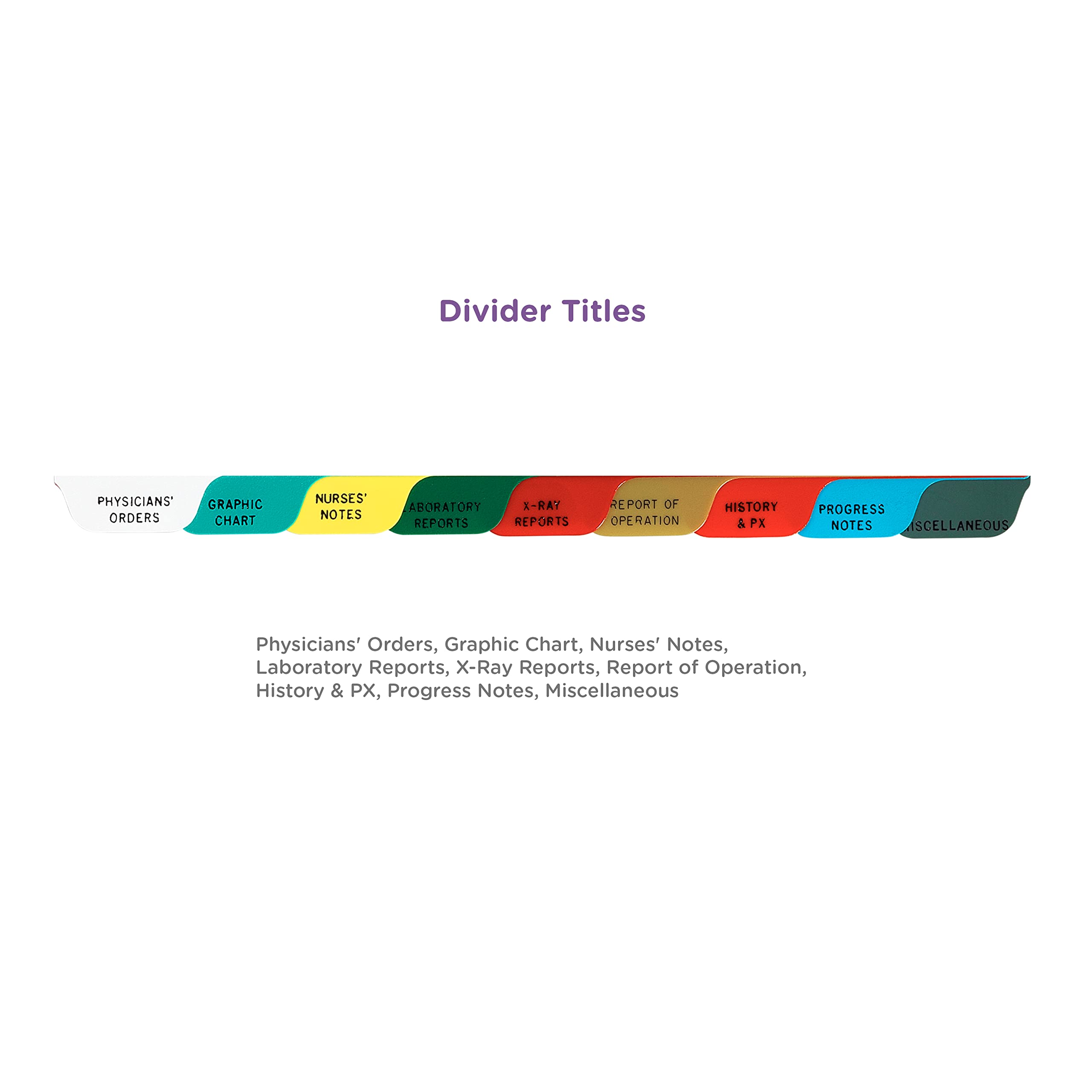 Llc Binder Kit Carstens Heavy Duty Plastic Hospital Divider Set, 14-Tab ...