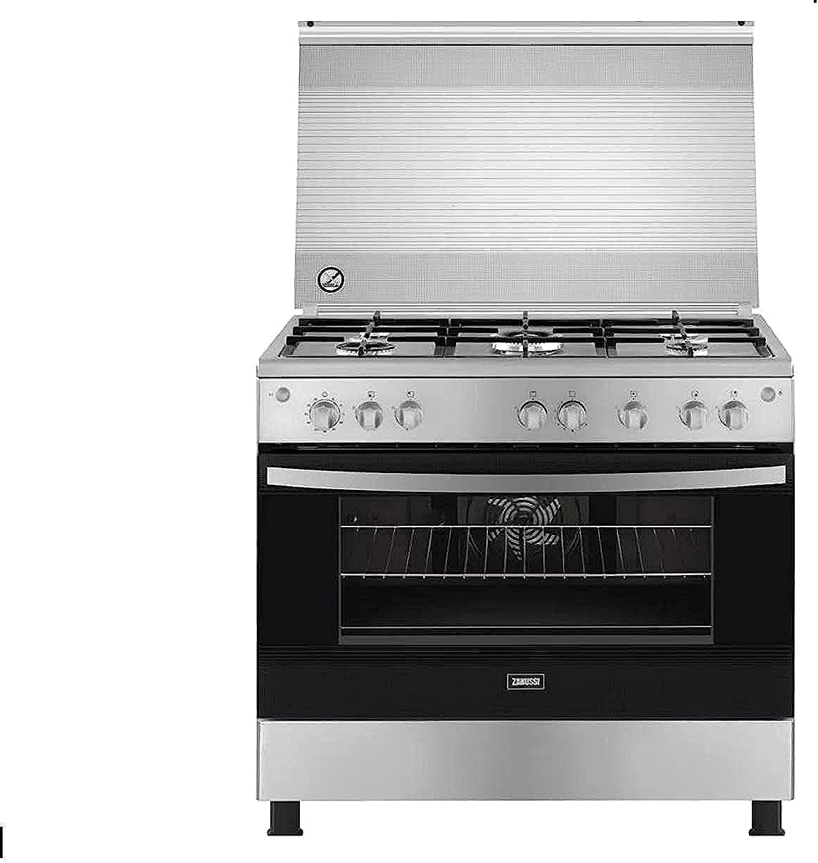 Zanussi - Freestanding Cooker - 5 Gas Burners - Stainless-Steel ...