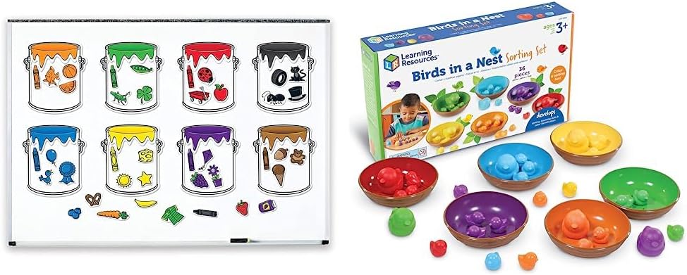 Amazon.com: Learning Resources Splash of Color Magnetic Sorting Set and ...