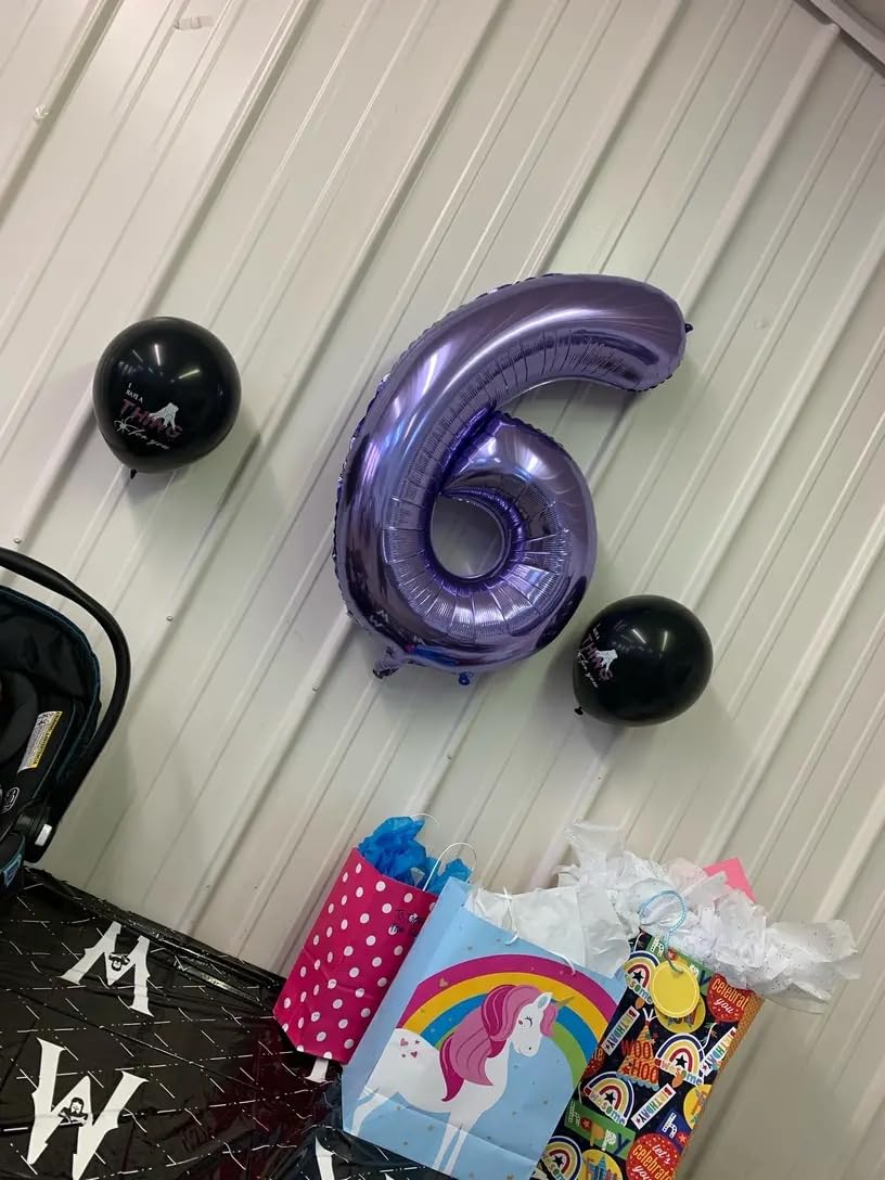 Snapklik.com : Purple 7 Balloon, Number Balloon 40 Inch, Purple Party ...
