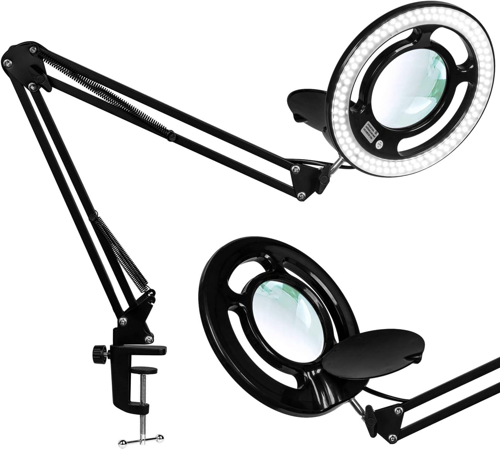 LED Magnifying Desk Lamp 20X Magnifier Light White Glass Super Bright ...