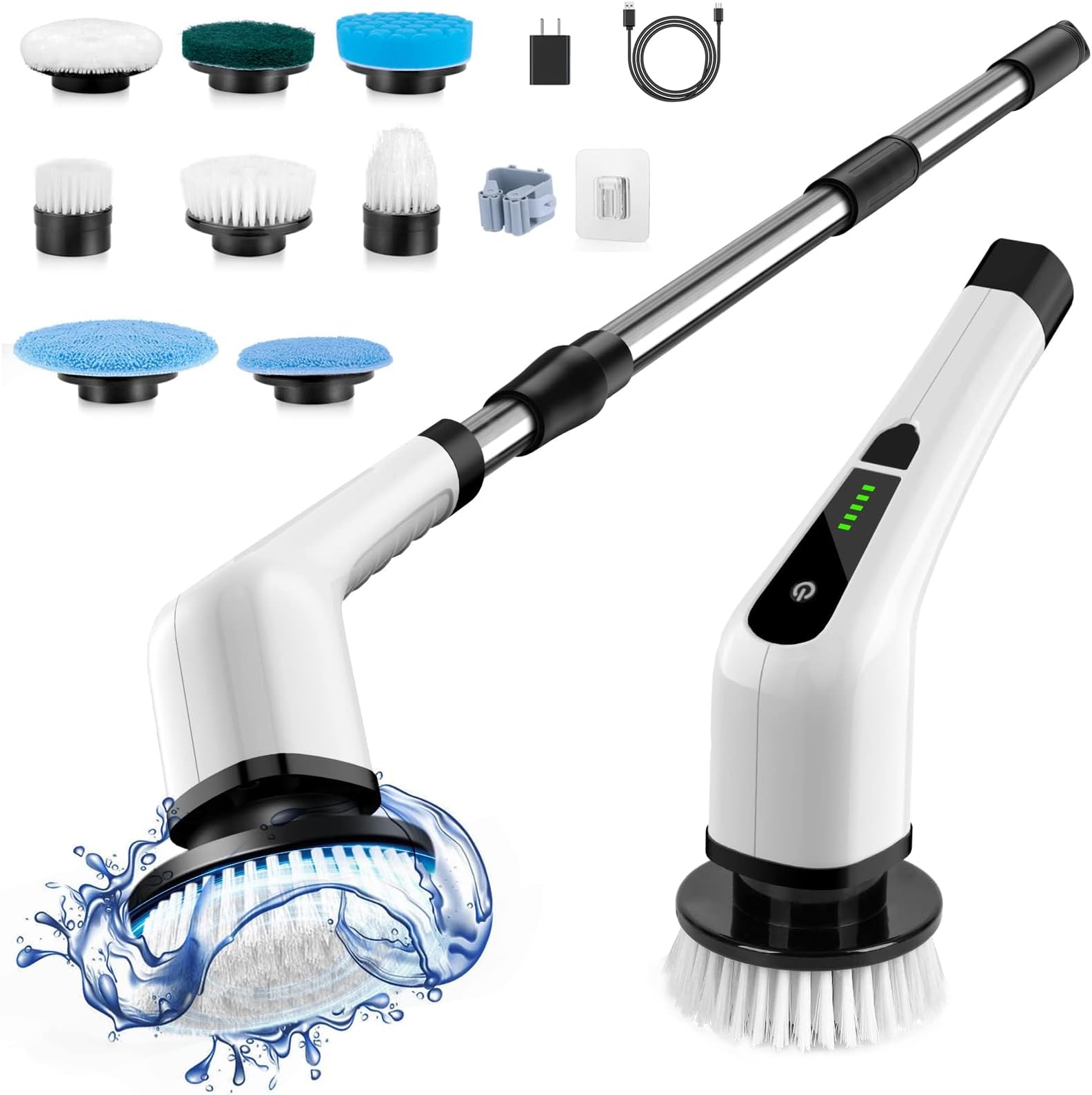 Amazon.com: SYNOSHI | Electric Spin Scrubber with 3 Replaceable ...