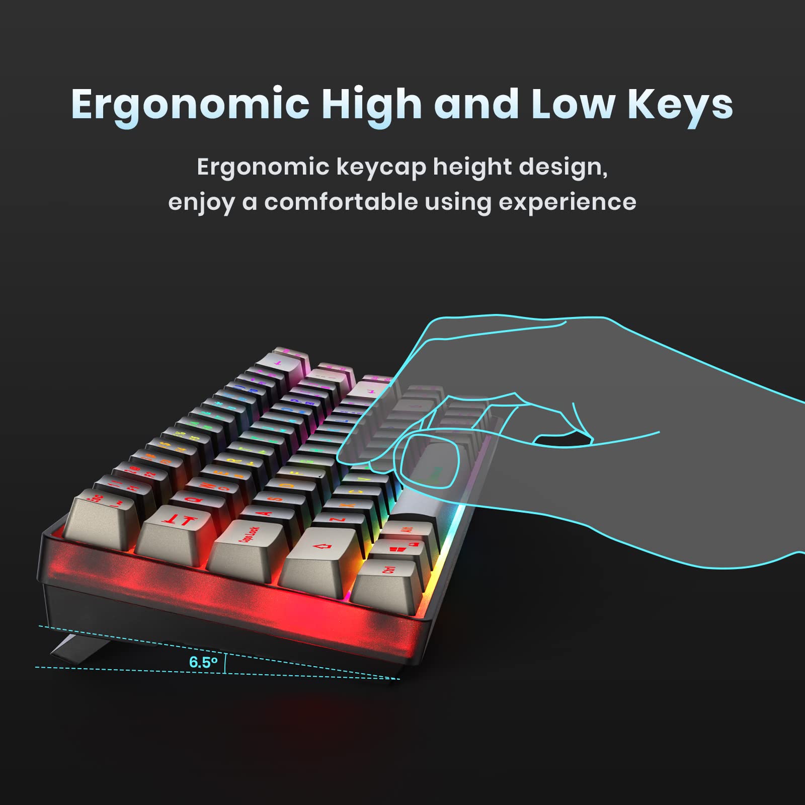 GEODMAER 65% Wireless Gaming...B0BNHGVHYX | Encarguelo.com