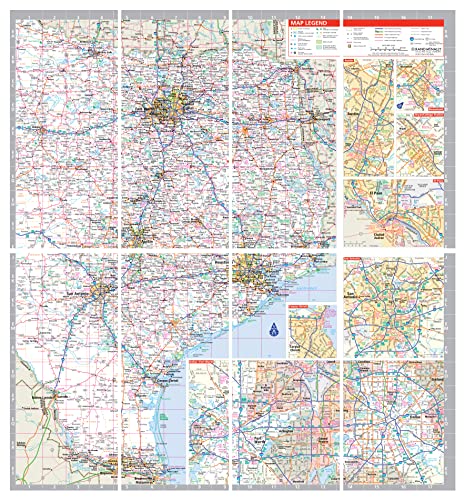 Snapklik.com : Rand McNally Easy To Fold: Texas State Laminated Map