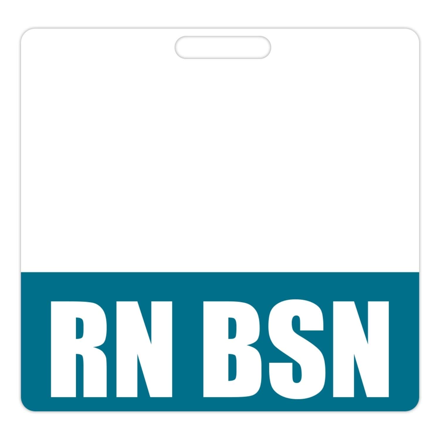 Amazon.com : RN BSN Badge Buddy (Teal) - Horizontal Heavy Duty Badge ...