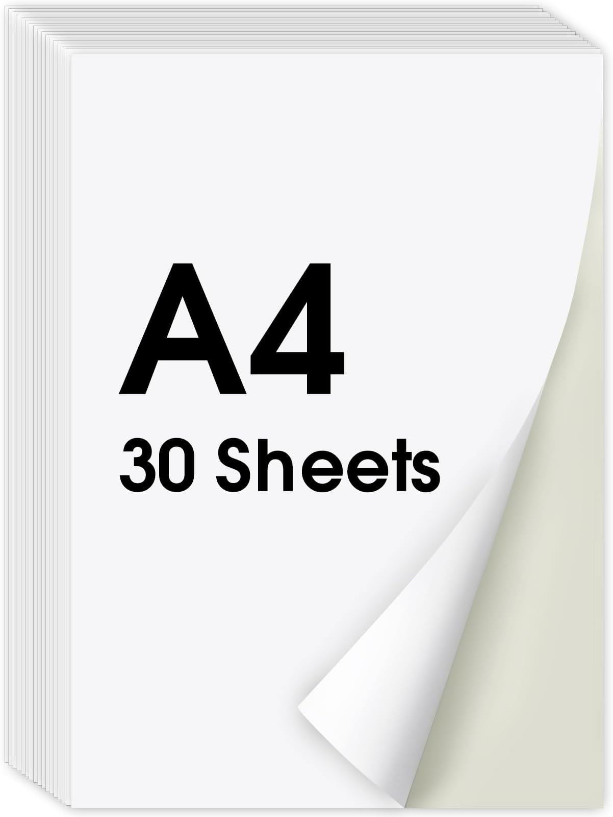 CREGEAR Sticker Paper A4 Size (210 x 297mm) for Inkjet or Laser Printer ...