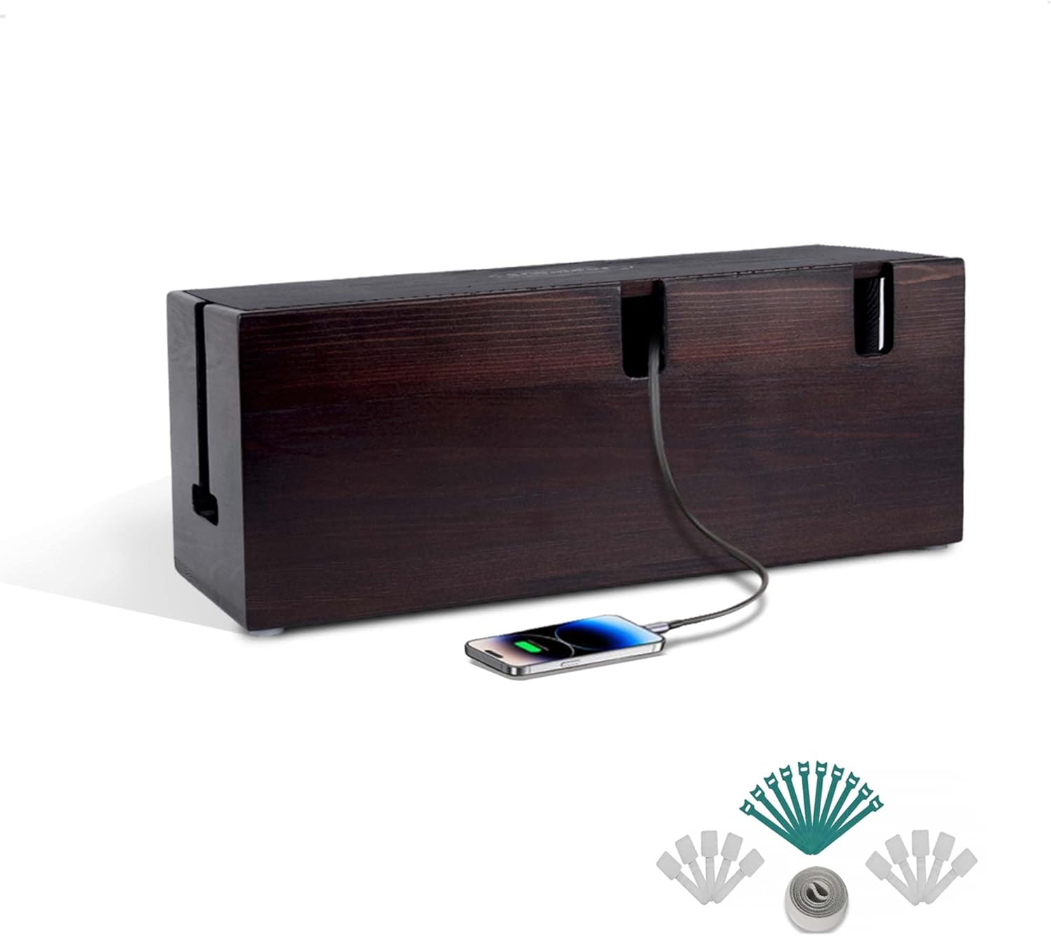 Amazon.com: Cherry Color Large Cable Box.Cable Organizer Box-Cable ...