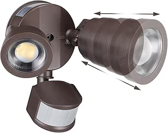 LEONLITE 25W LED Security Light Adjustable, Motion Sensor Flood Lights ...