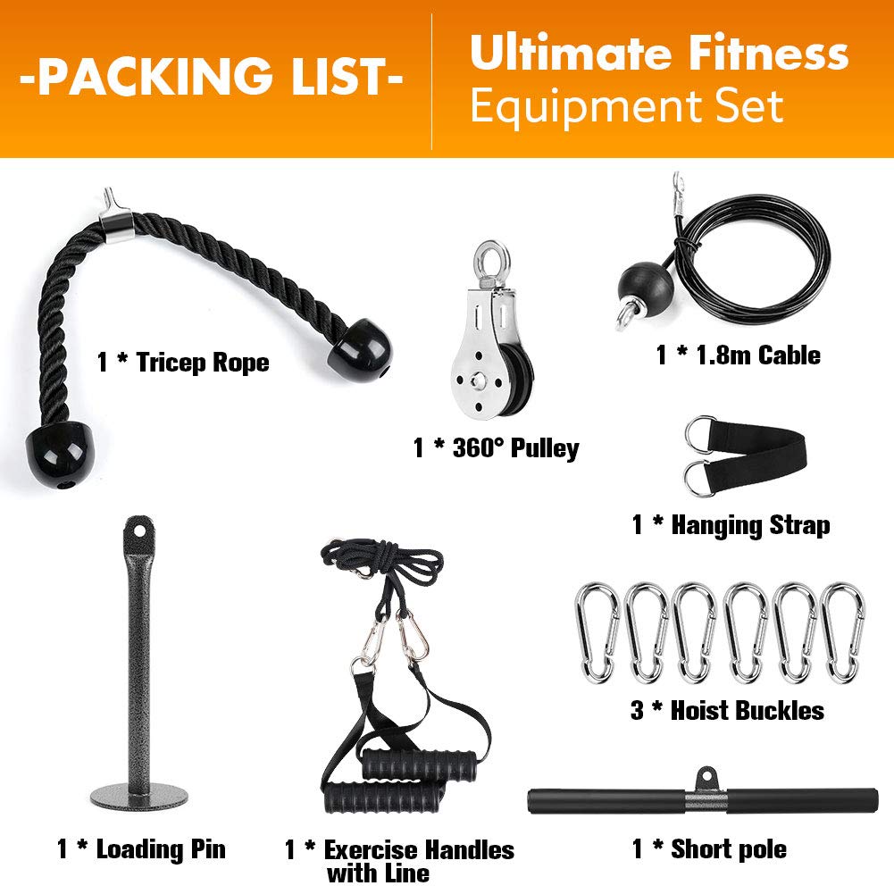 Cable Weight Pulley System Gym, Cable Pulley Attachments for Gym ...