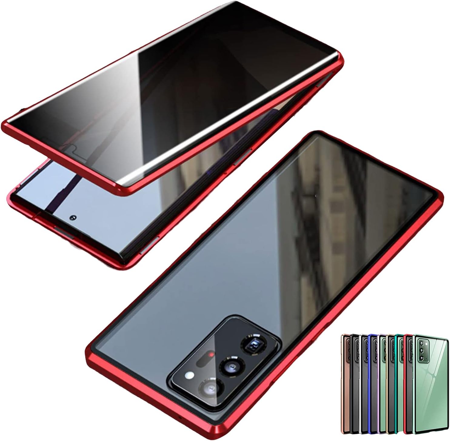 Amazon.com: Anti Peeking Magnetic Tempered Glass Double-Sided Phone ...