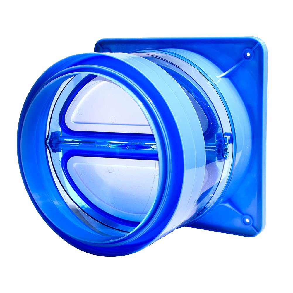 Buy QuQuyi PP 5" 6” Inch Backdraft Damper Check Valve One-Way Valve ...