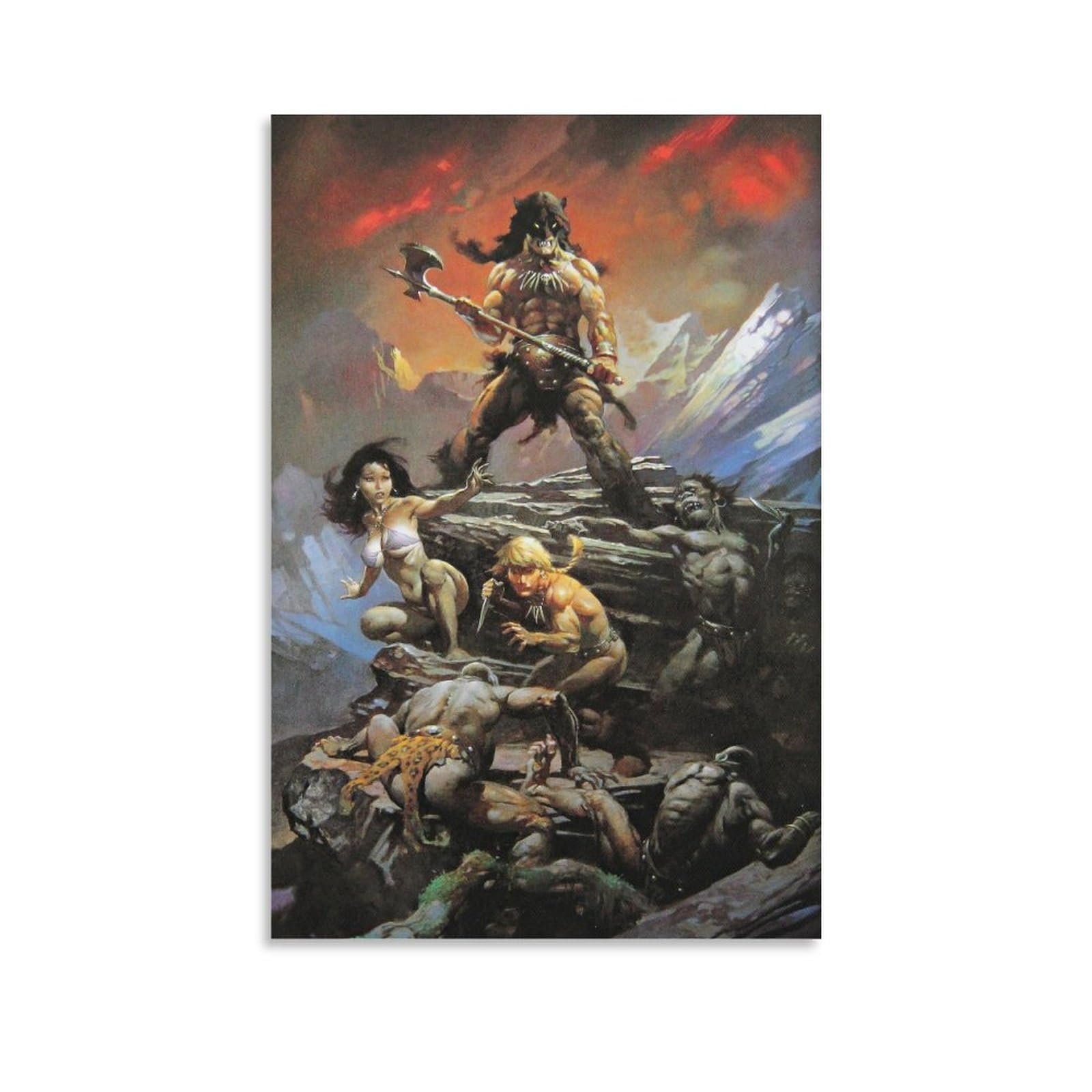 Amazon.com: Frank Frazetta Posters Fire And Ice by Frank Frazetta ...