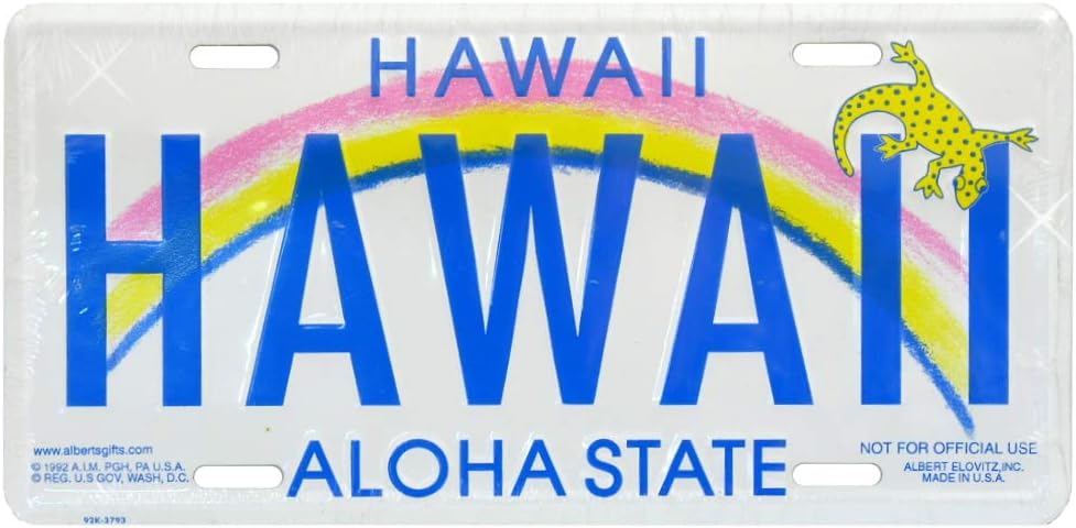 "Hawaii" Aloha State License Plate : Buy Online at Best Price in KSA ...