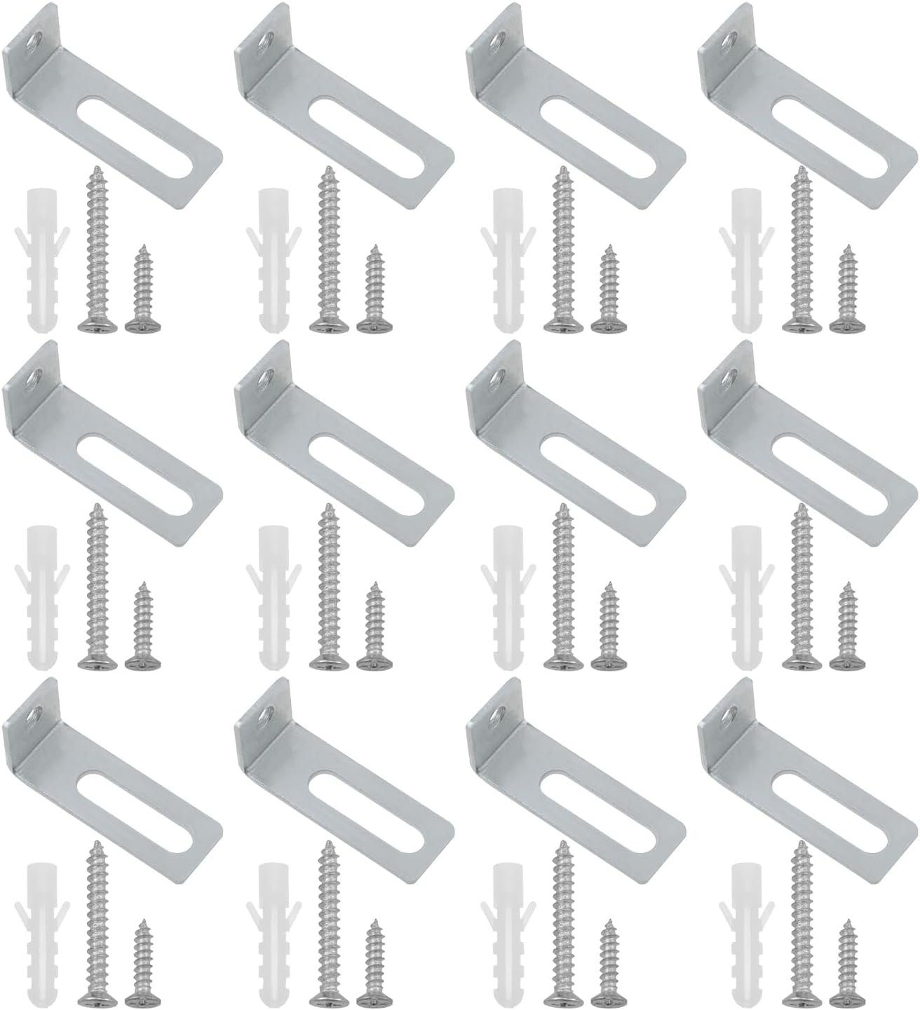 Amazon.com: Xhziy 12 Sets White Board Hanging Kit Mounting Bracket L ...