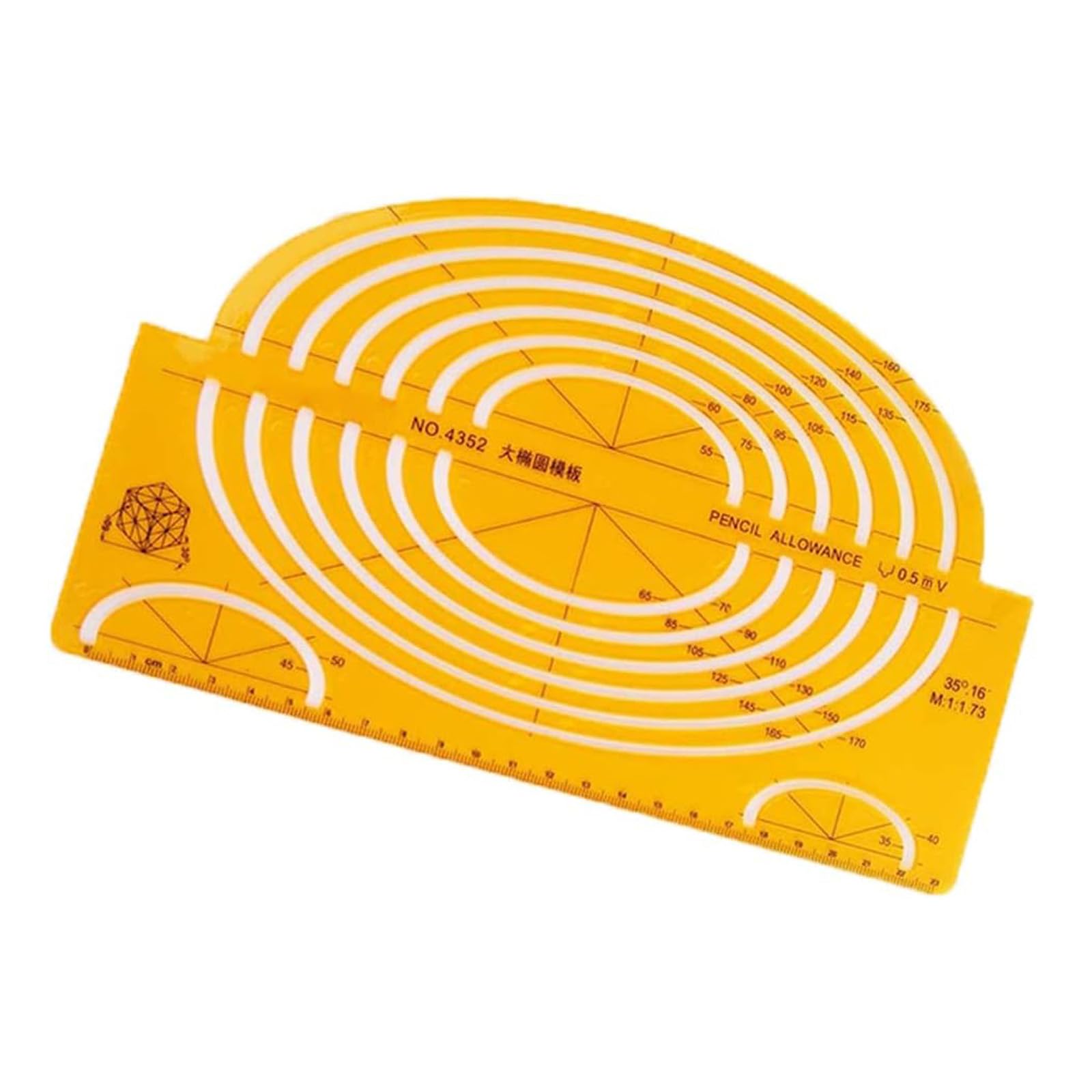 Buy Utoolmart Geometric Drawings Templates Plastic Measuring Template ...
