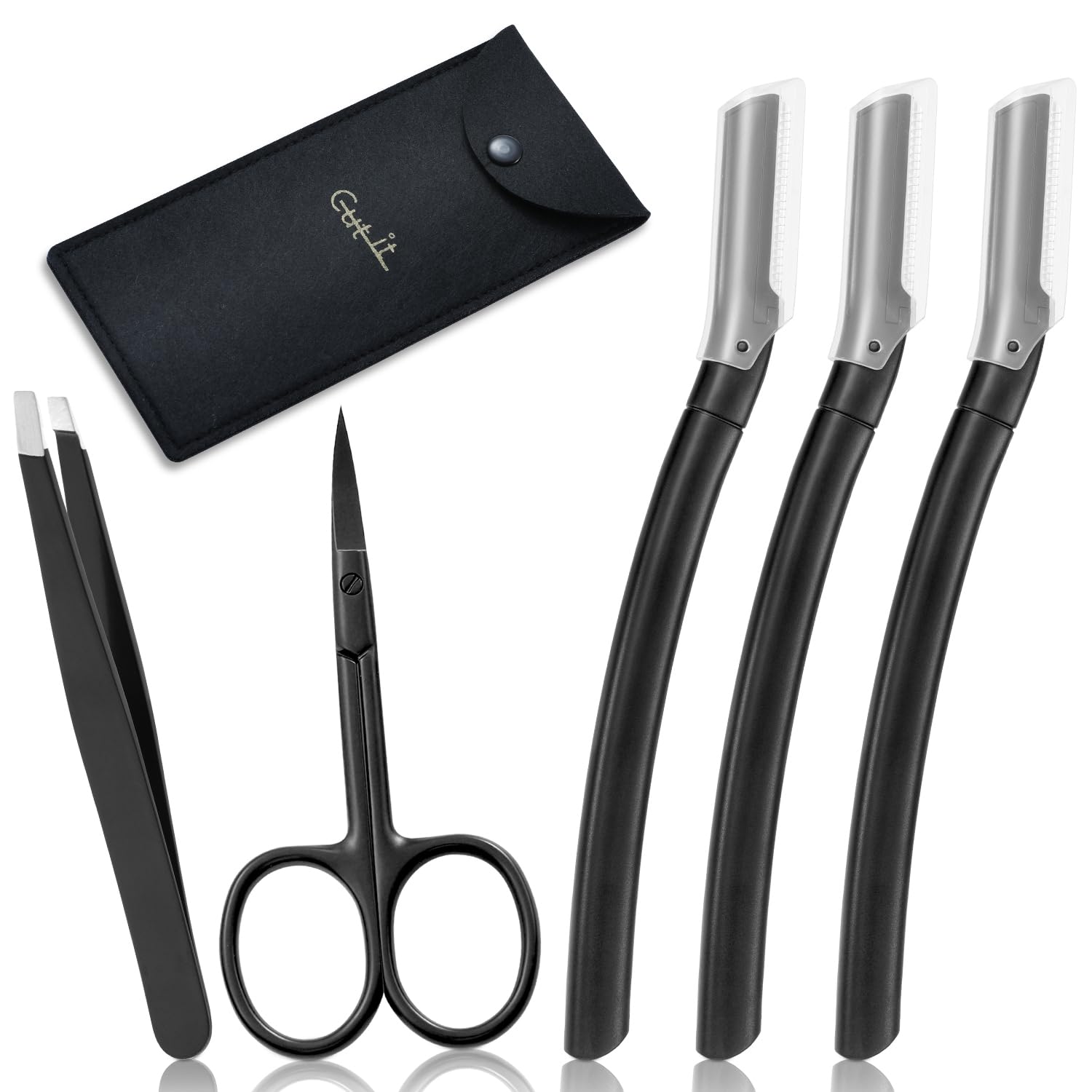 Amazon.com: 3-in-1 Multipurpose Eyebrow Grooming kit, Japanese Blades ...