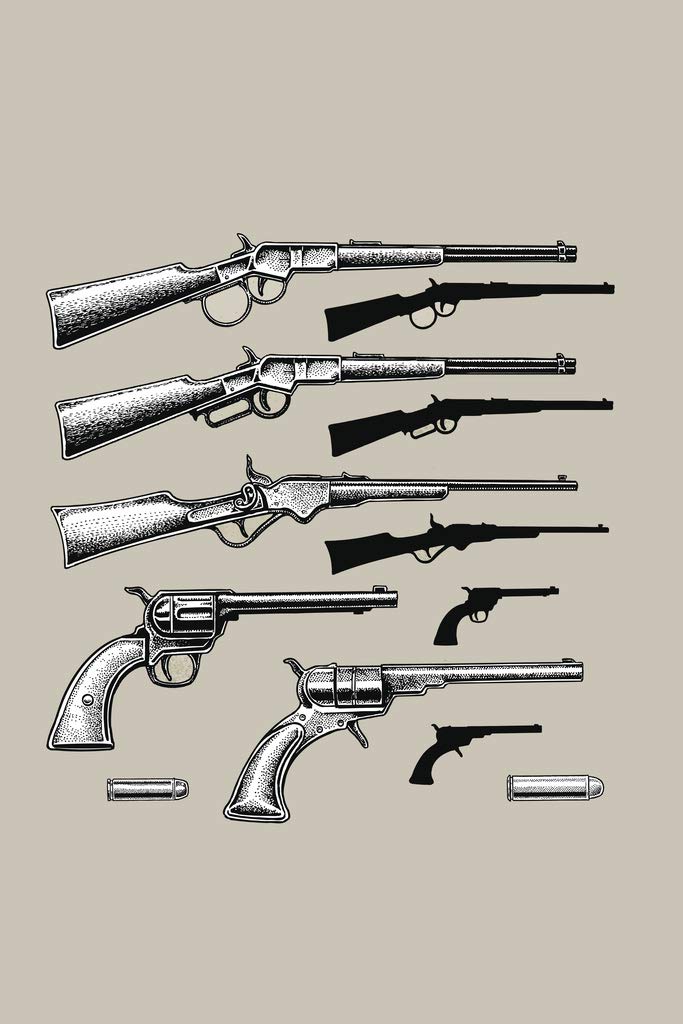 Western Revolver Drawing