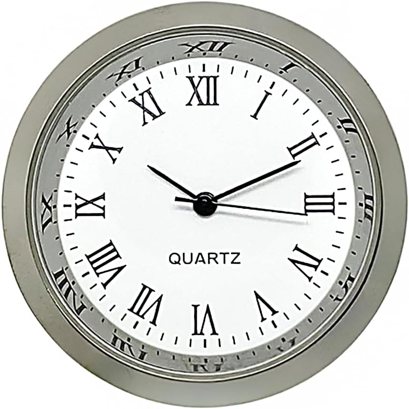 New Round Metal Quartz Bezel Clock Watch Movement Insert Miniature ...