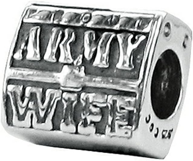 Amazon.com: Zable Sterling Silver Army Wife Compatible Bead/Charm: Army ...