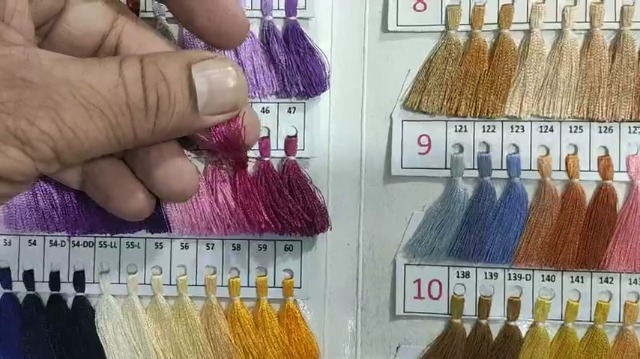 Watch Neelam Thread Shade Card, 1 PC, Also Known as Telephone Thread ...
