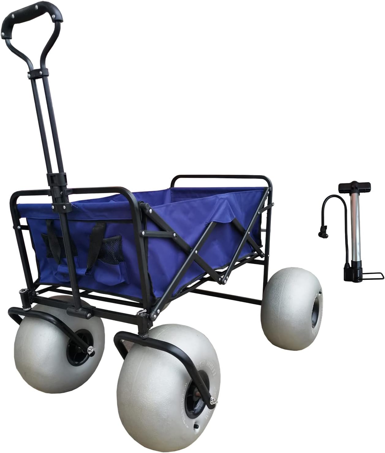 Amazon.com: CRESTWALKER Beach Wagon with 13'' Balloon Wheels, 250lbs ...