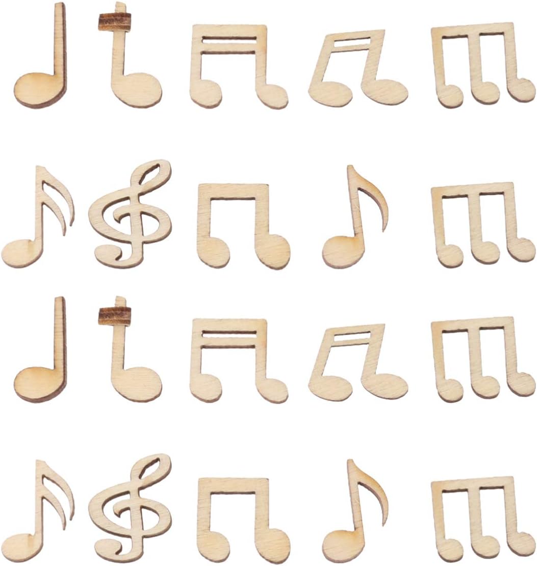 Amazon.com: Honbay 20PCS Unfinished Guitar Shaped Wooden Cutouts Music ...