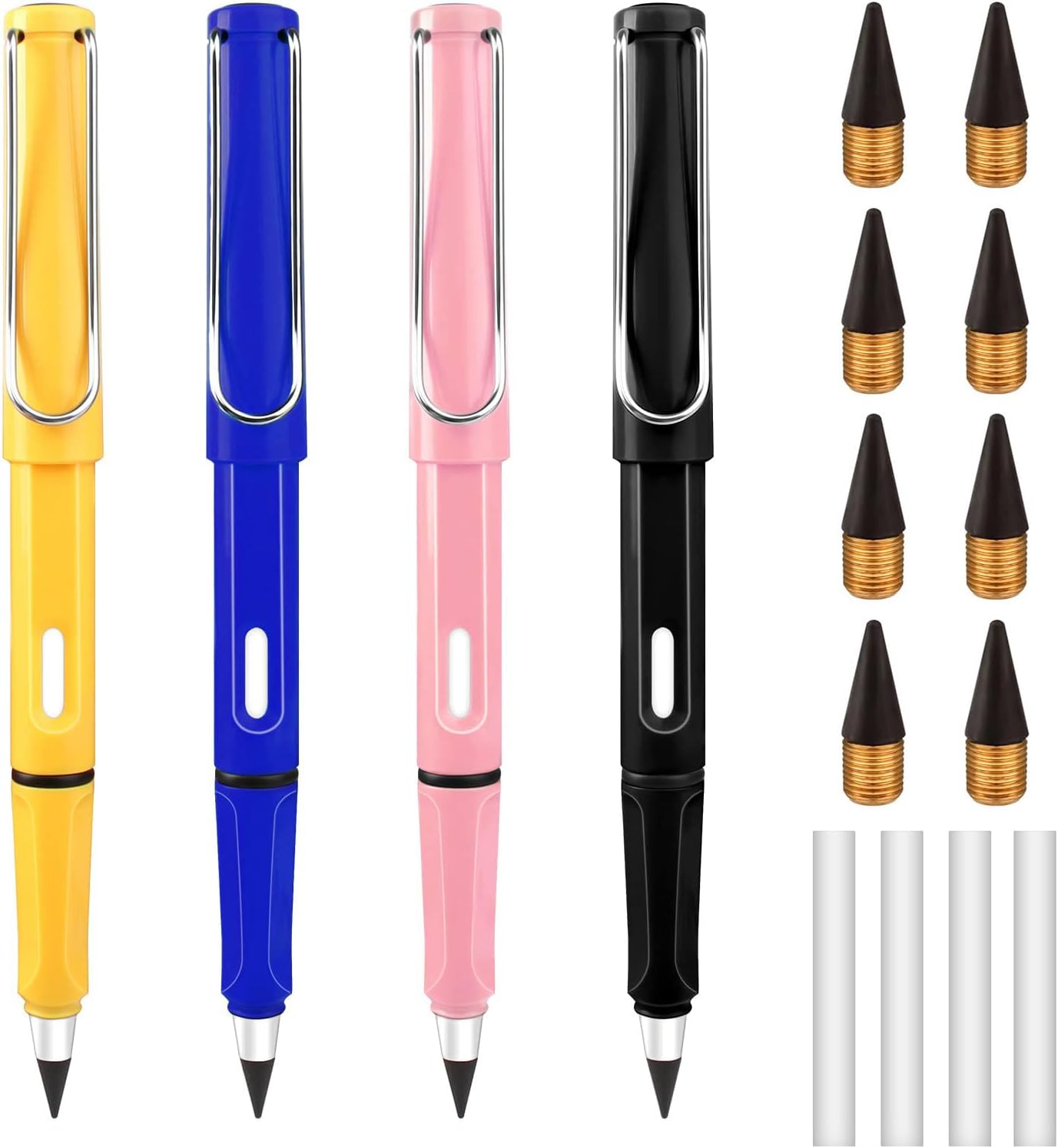 4 PCS Everlasting Pencil Inkless Pencils with 4 PCS Erasers and 8 PCS ...