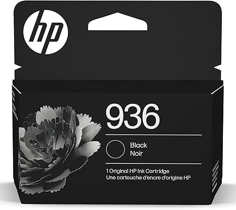HP 936 Black Ink Cartridge | Works OfficeJet 9120 Series, OfficeJet Pro ...