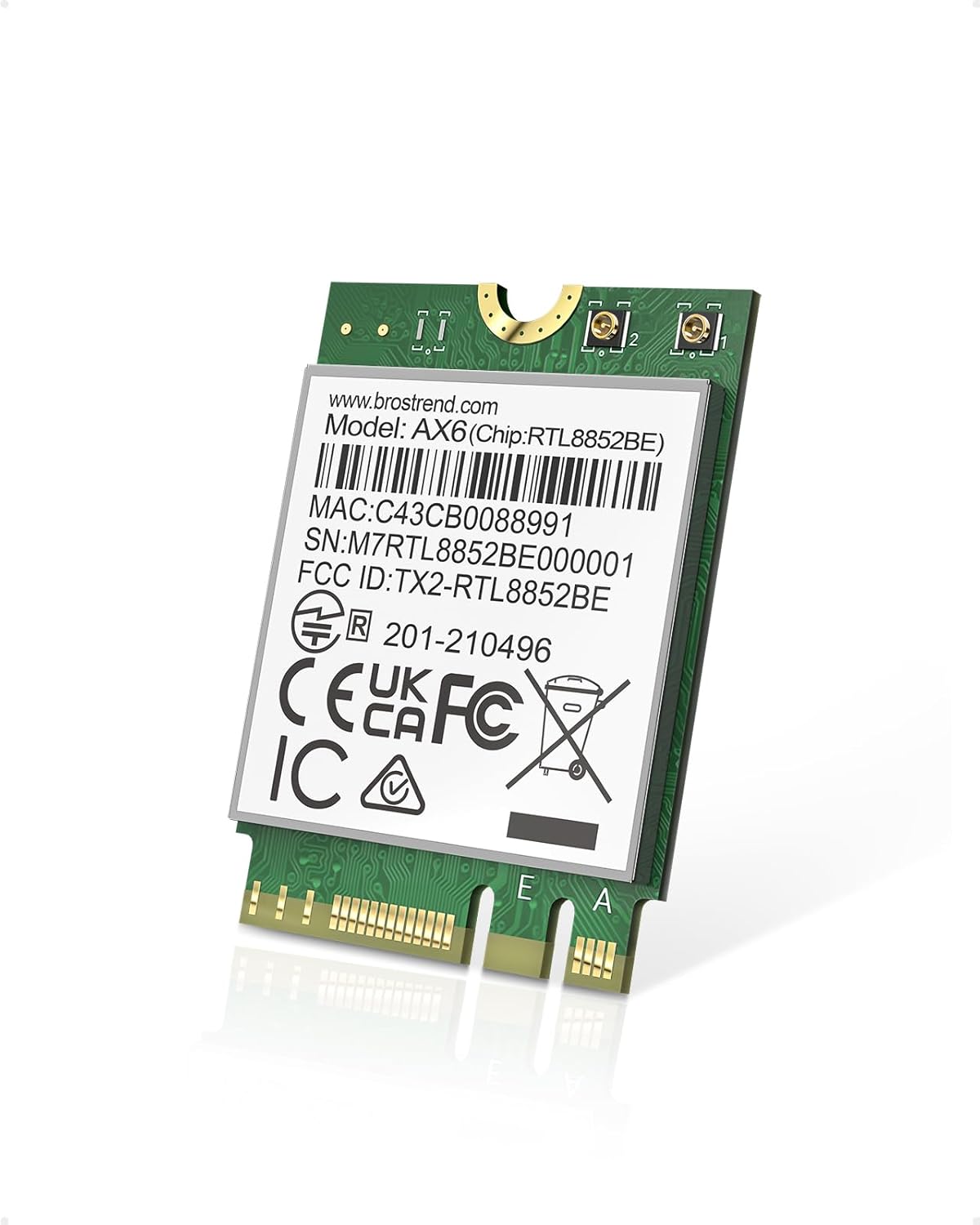 Amazon.com: BrosTrend WiFi 6 WiFi Card for Laptop, Dual Band 1800Mbps M ...